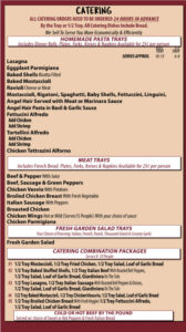 Food Menu - Danny's Pizza and Beef
